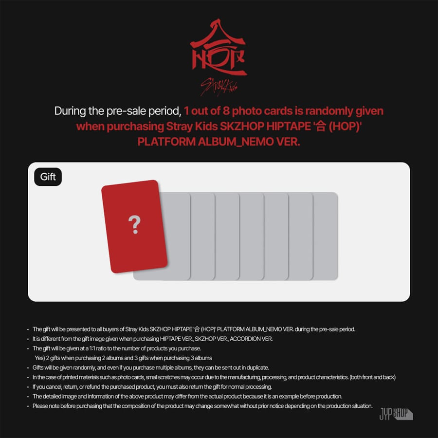 [JYP POB] Stray Kids – [SKZHOP HIPTAPE ‘合 (HOP)’] (Nemo) – Kpop NW